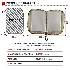 Horeset Galaxy Wolf Zipper Credit Card Wallet RFID Holder ID Card Window Security Travel Wallet PU Leather for Women Ladies Girls Men