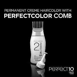 Clairol Nice'n Easy Perfect 10 Permanent Hair Dye, 2 Black Hair Color, Pack of 1