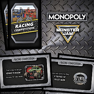 Monopoly: Monster Jam | Buy, Sell, Trade Iconic Trucks Including Grave Digger, Max-D, El Toro Loco, Dragon’s Breath | Classic Game | Officially-Licensed Monster Jam Merchandise