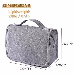 Hanging Toiletry Bag Cosmetic Case Travel Lightweight Large Capacity Multifunctional Toiletry Kit Shaving Bag Portable Bathroom Wash Bag for Makeup (Navy)