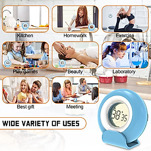 Digital Kitchen Timers, Smart Voice Control Timer, Visual timers Large LED Display Magnetic Countdown Timers for Classroom Cooking Fitness Baking Studying Teaching, Easy for Kids and Seniors（Blue）