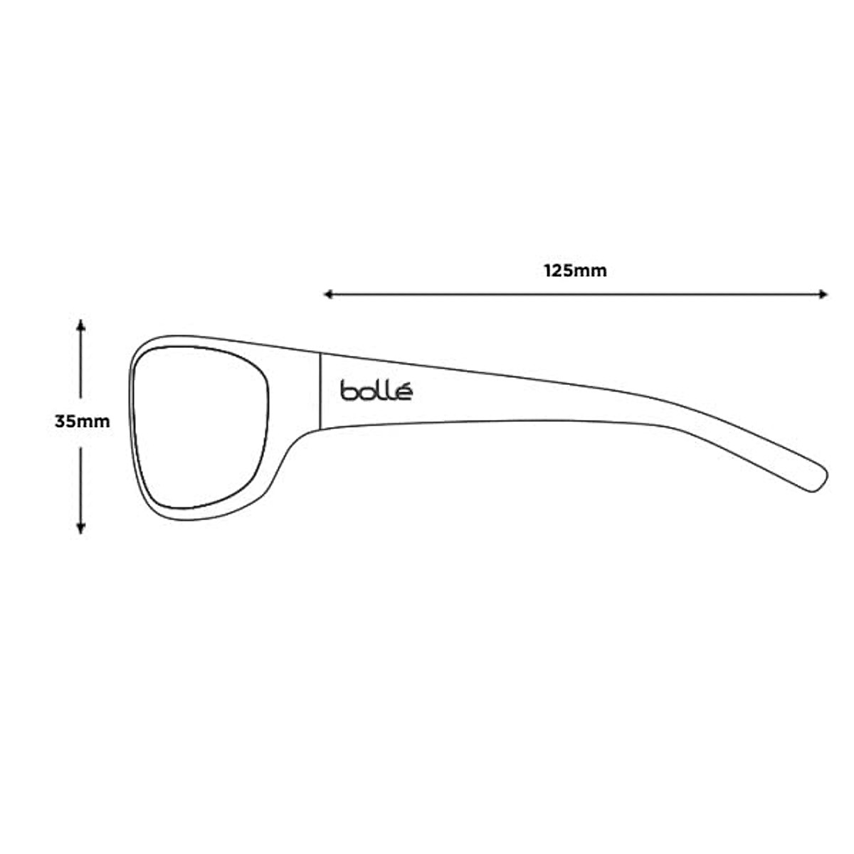 bollé Anaconda 10338 Sunglasses Shiny Black, Large