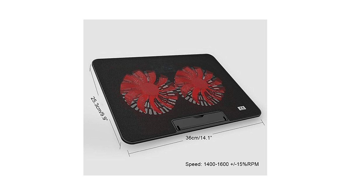 FABAX Ultra-Thin Laptop Cooler - Silent Dual Fan Design