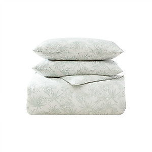 Tommy Bahama- King Duvet Cover Set, Reversible Cotton Bedding Set with Matching Shams, Coastal Home Décor (Pen and Ink Light Green, King)