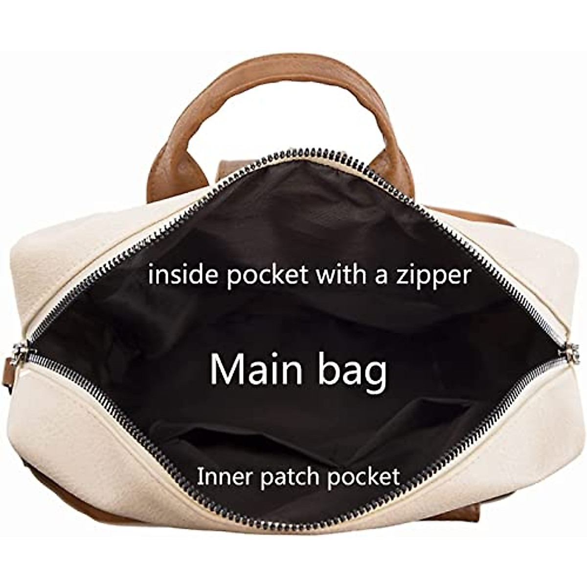 Leather Backpack Purse for Women PU Medium Size Travel Backpack Trendy Anti Theft Handbags and Shoulder Bag (White)