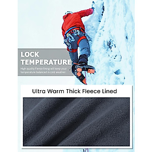 MAGCOMSEN Mens Ski Pants Hiking Pants Mens Snow Pants Waterproof Pants Winter Pants for Men Work Pants Softshell Pants Skiing Pants Snowboard Pants Men Purple Red