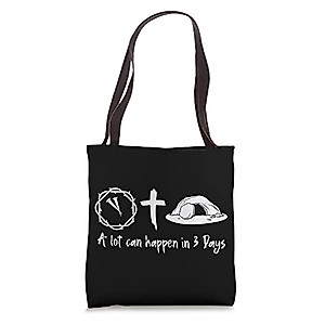 A Lot Can Happen In 3 Days Easter Day Jesus Cross Christian Tote Bag
