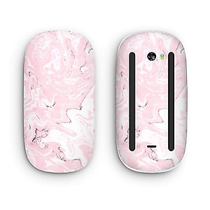 Design Skinz Mixtured Gray and Pink v9 Textured Marble Vinyl Decal Compatible with The Apple Magic Mouse 2 (Wireless, Rechargable) with Multi-Touch Surface