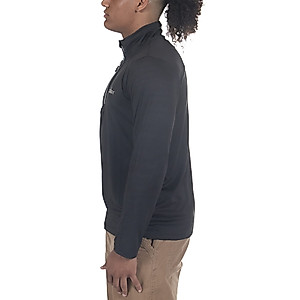 HABIT Men's Black Fork Mountain Trail 1/4 Zip Performance Layer, Black, X-Large