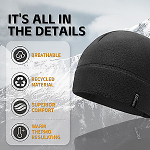 2 Pack Tactical Fleece Cap Winter Warm Beanie Military Army Watch Cap Gift for Men Women