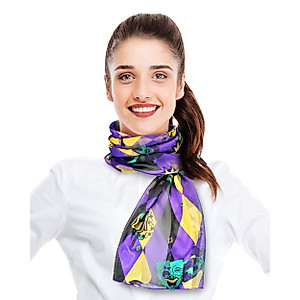 CBC Crown Mardi Gras Scarf Fleur De Lis (Mardi Gras Purple)