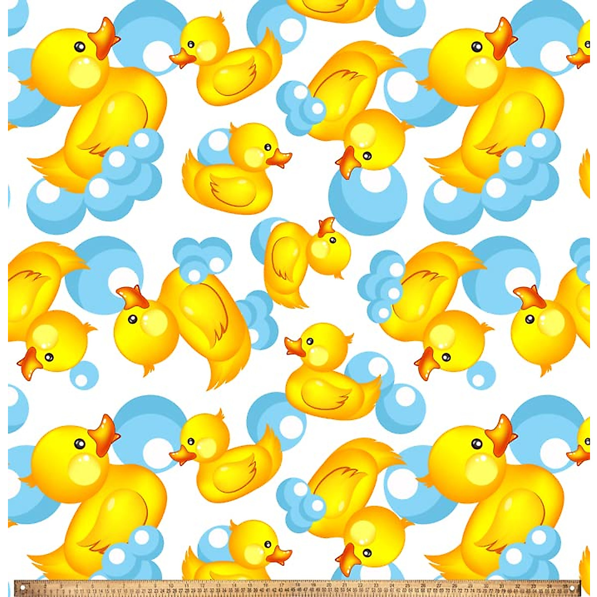 Rubber Ducky Anti-Pill No-Sew Throw Fleece Fabric Kit (72x60)