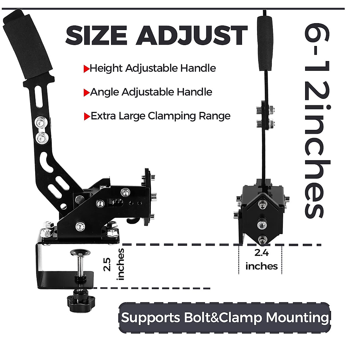 Hottoby USB handbrake,64 Bit PC Handbrake for Logitech G920 G25 G27 G29 Thrustmaster T500RS Sim Racing Handbrake with Clamp