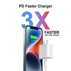 【Apple MFi Certified】 iPhone 14 13 12 11 Fast Charger 10FT Long Fast Charging Cable with 20W USB C Charger Block for iPhone 14/14 Pro/14 Pro Max/14 Plus/13/12/11/Pro/Pro Max/Mini/Xs Max/XR/X, iPad