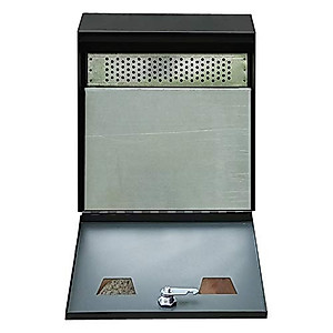 Wall-Mounted Cigarette Disposal Tower - Commercial Ashtray - Black (Large)