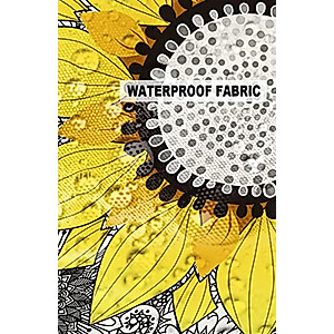 Pack of 2 Outdoor Waterproof Pillow Covers 20x20 inch Mandala and Sunflower Flower Geometry Pattern Throw Pillow Covers Decorative Cushion Covers for Patio Garden Tent