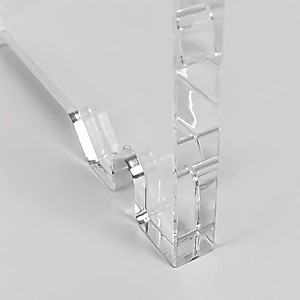 NEJHC Acrylic Shower Bench, Clear Shower Stool Bath Seat with Anti-Slip Feets and Water Flowing Design, Beautiful Integrated Acrylic, No Assembly Required, 300lbs Weight Capacity