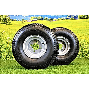 (Set of 2) 20x10.00-8 Tires & Wheels 4 Ply for Lawn & Garden Mower (Compatible with Husqvarna)