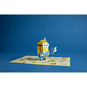 Lovepop Pop-Up Despicable Me Card - 3D Kids Happy Birthday Greeting Card for Boys, Girls - Yipa - 5" x 7" Minions Card - Blank Note Card & Envelope Included