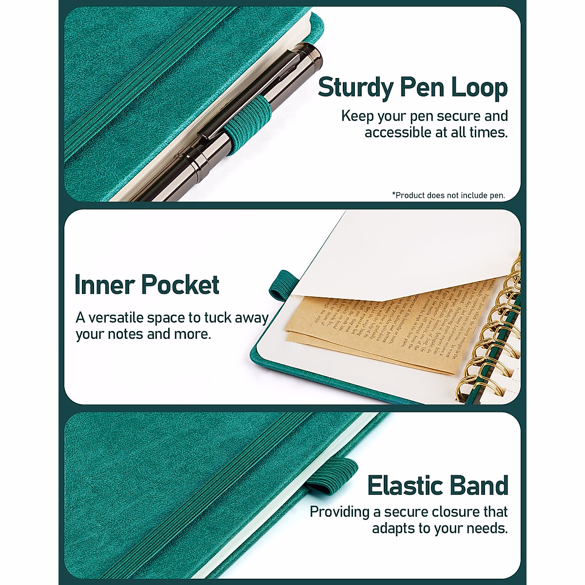 WEMATE Password Book with Alphabetical Tabs, Spiral Password Keeper Book for Seniors, Internet Password Notebook Password Journal Logbook Log in Detail, Small – 4.7''x 6'' (Teal)