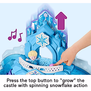 Fisher-Price Little People Toddler Toy Disney Frozen Elsa’s Ice Palace Musical Playset with Figures for Pretend Play Kids Ages 18+ Months​