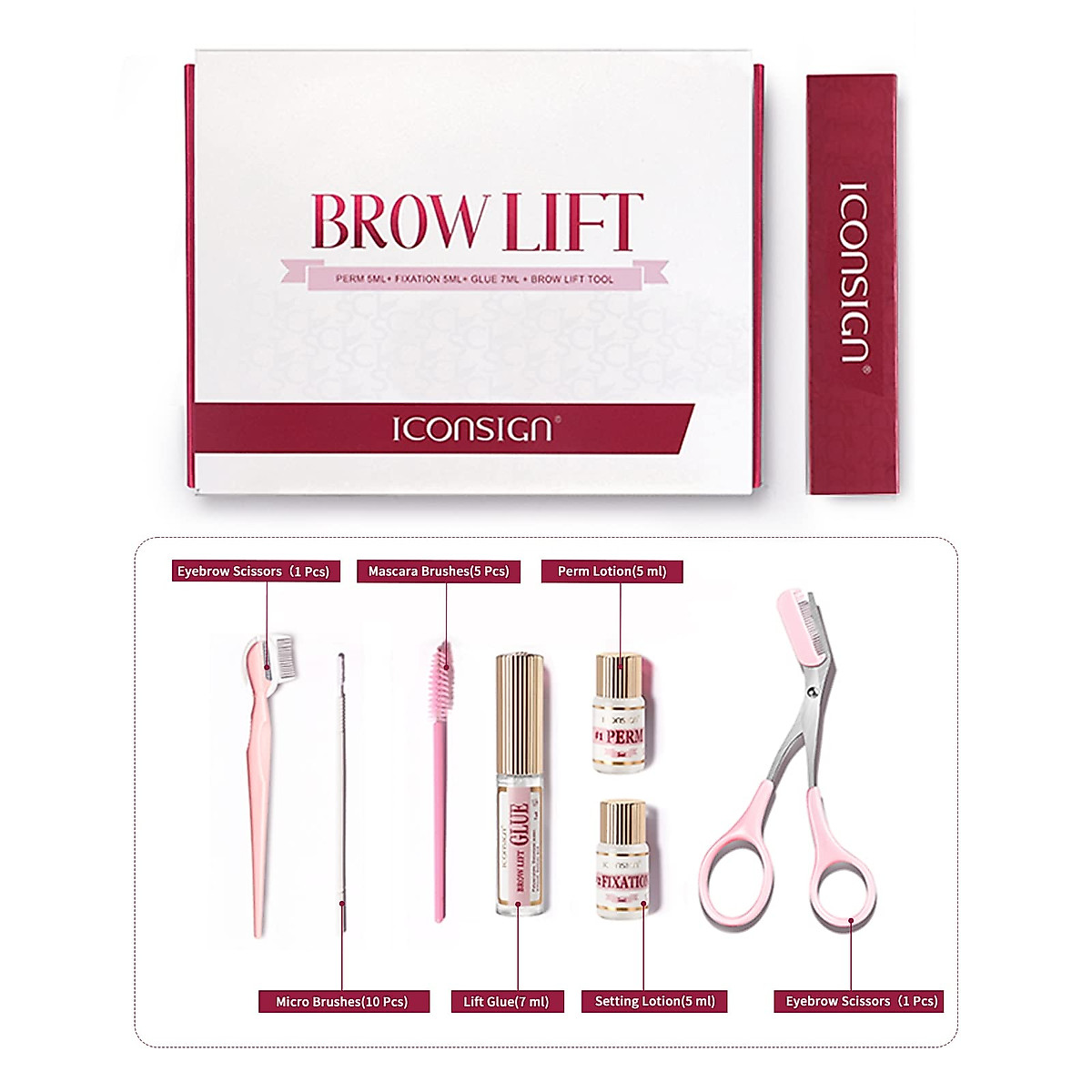 Brow Lamination Kit, ICONSIGN Eyebrow Lift Kit Professional Salon Result Create Fuller Eyebrows Look Lasts 8 Weeks, Suitable for Salon & Home Use