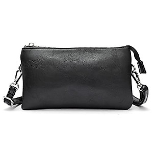 cuiab Vegan Leather Wristlet Clutch Small Handbag crossbody purse for women, Includes Adjustable Shoulder and Wrist Straps