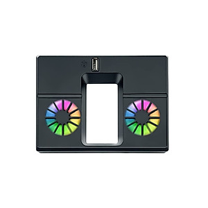 Cooling Fan for Xbox Series X Game Console, Colorful Discoloration Cooler with Dual Controller Charger Dock Station, Vertical Stand USB Cooling Bracket Heat Dissipation Accessaries for Xbox Console