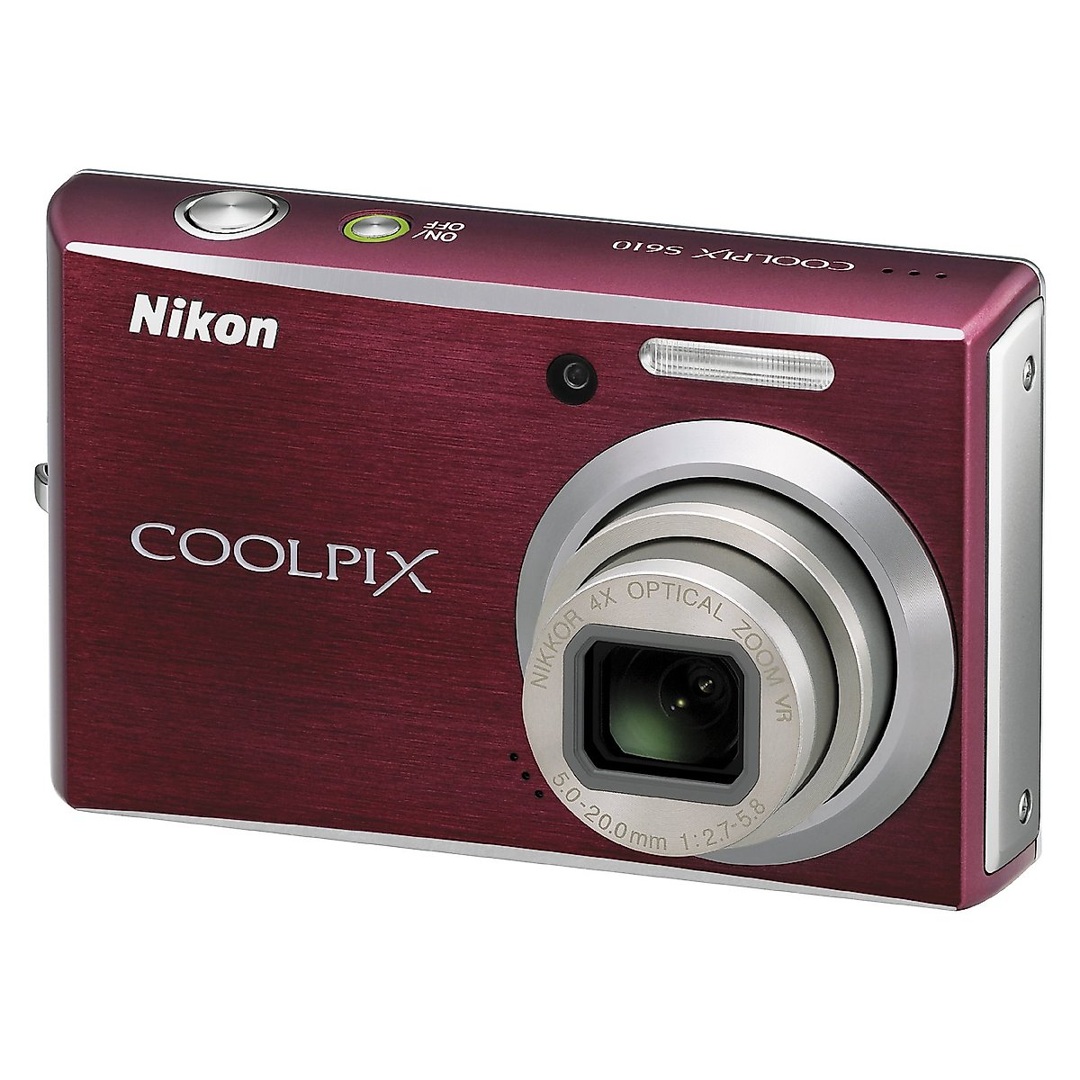 Nikon Coolpix S610 10MP Digital Camera with 4x Optical Vibration Reduction (VR) Zoom (Deep Red)