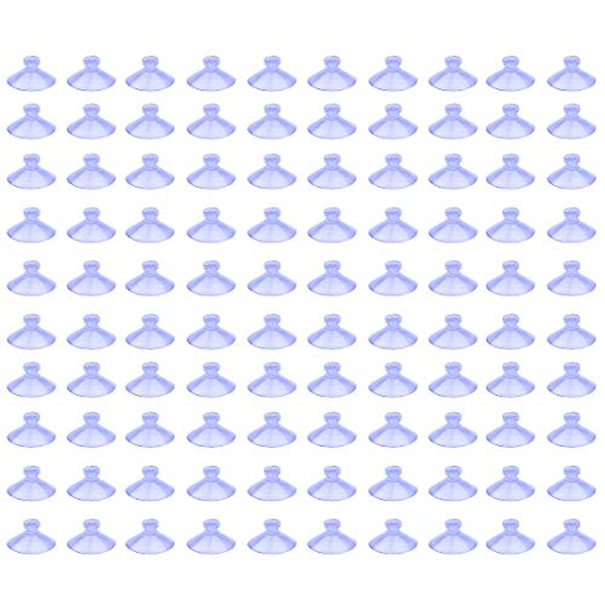 Hyamass 100pcs Mini Clear Plastic Suction Cups Without Hooks (Diameter 20mm)
