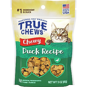 Blue Buffalo True Chews Natural Chewy Cat Treats, Duck 3 oz bag