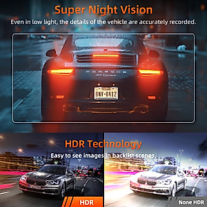 Dash Cam Front and Rear, 4K/2K Full HD Dash Camera for Cars, Built-in WiFi GPS, Free 64GB SD Card, 170° Wide Angle Dashboard Camera Recorder, Night Vision, Voice Notification,WDR, 24H Parking Mode