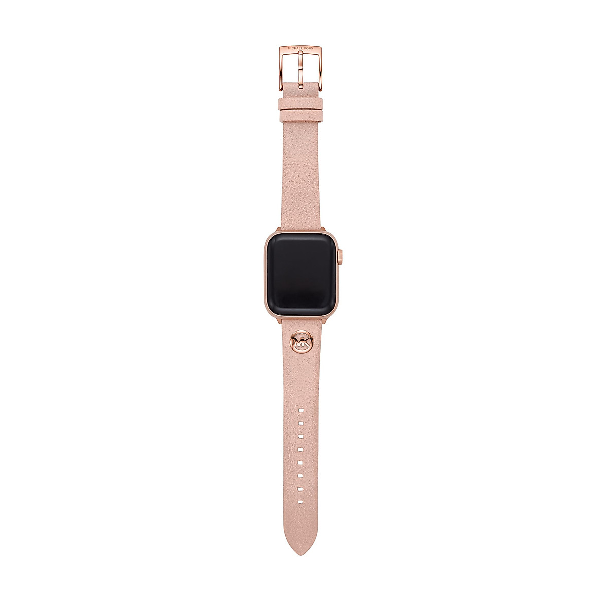 Michael Kors Women's Pink Leather Band for Apple Watch 38/40/41mm (Model: MKS8004)