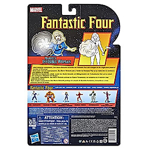 Marvel Legends Series Retro Fantastic Four Marvel's Invisible Woman 6-inch Action Figure Toy, Includes 3 Accessories , Blue