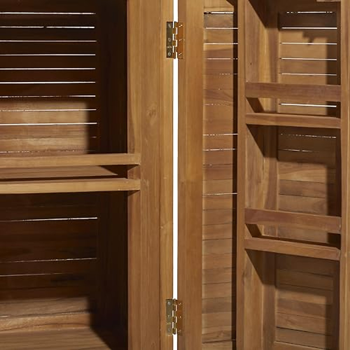 Deco 79 Teak Wood Indoor Outdoor Folding Bar with Expandable Sides, 70" x 24" x 41", Brown