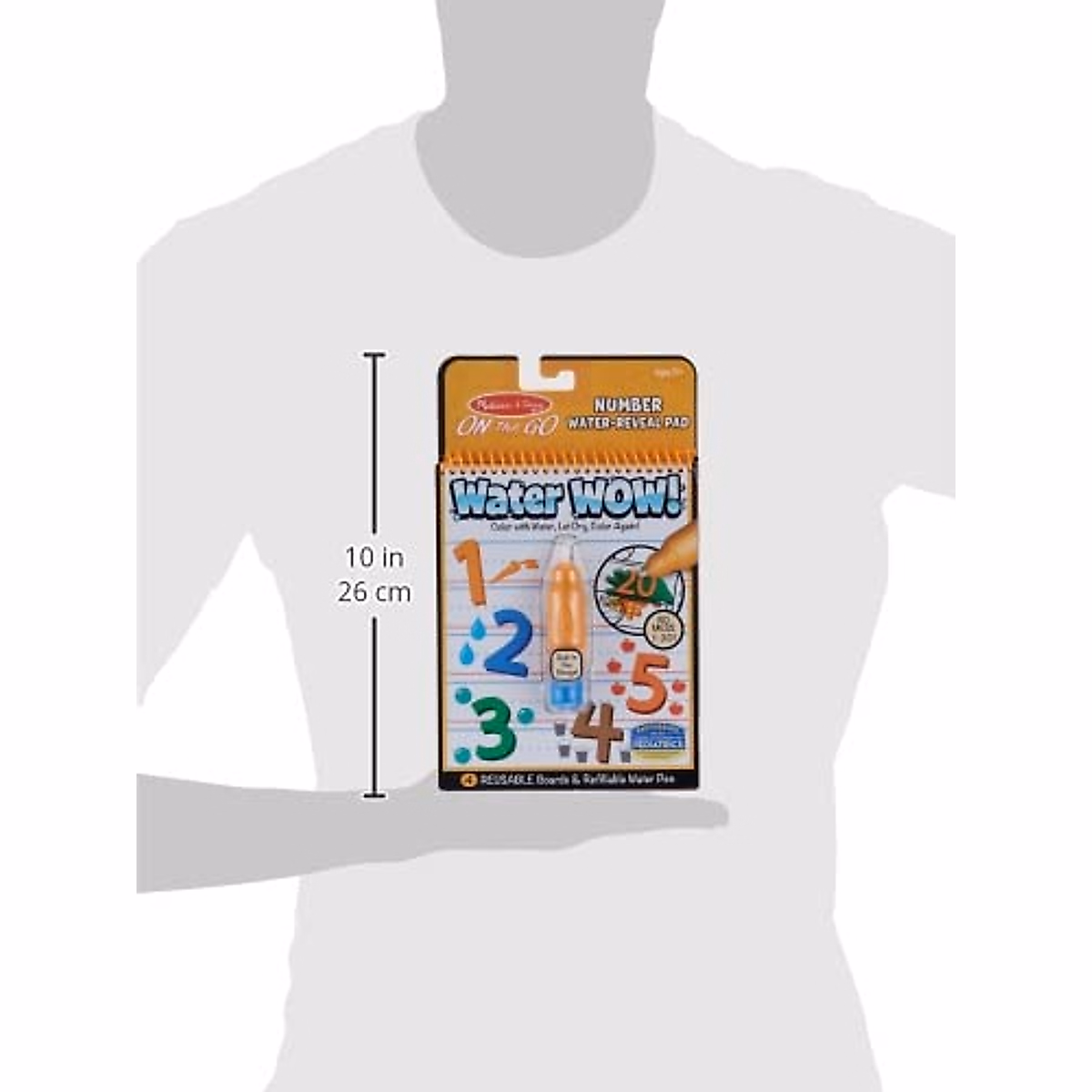 Melissa & Doug On the Go Water Wow! Reusable Water-Reveal Activity Pad - Numbers - FSC Certified