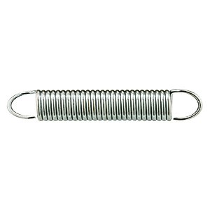 Prime-Line SP 9605 Extension Spring, Spring Steel Construction, Nickel-Plated Finish, 0.047 GA x 7/16 In. x 1-7/8 In., Closed Single Loop, (2 Pack)