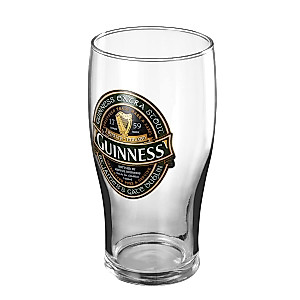 Guinness Stout Beer Glass Green Ireland Collection Twin Pack | Official Merchandise Pint Glasses Set of 2 | Perfect Irish gifts for Beer Lovers