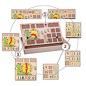 DANNI Montessori Baby Math Teaching Aids Multifunctional Math Operation and Drawing Box Learning Preschool Early Childhood Educational Toys