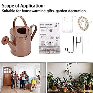01 Led Art Lamp, Lightweight Watering Can Lights with Small Drainage Hole for Home Path Patio Yard Lawn for Housewarming Gifts Garden Decoration