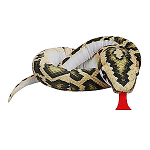Giant Snake Stuffed Animal, 170cm/67in Long Large Realistic Python Boa Constrictor Cute Snake Plush Doll Soft Cuddly Plushie Hugger Toy Christmas Birthday Gift for Kids Lifelike Halloween Prank Toy