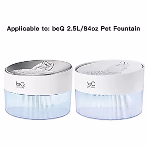 BEQ Replacement Filters 12 Pieces for BEQ 2.5L/84oz Indoor Ultra-Quiet Stainless Steel Cat Water Fountain Dog Water Dispenser Automatic Pet Fountain