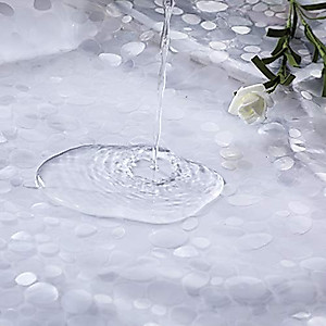 WellColor Shower Curtain Liner 75 Inches Long, 3D EVA Translucent Heavy Duty Weighted Vinyl Shower Liner with 3 Strong Magnets for Bathroom Spa Hotel, Pebble, 72x75 Inch