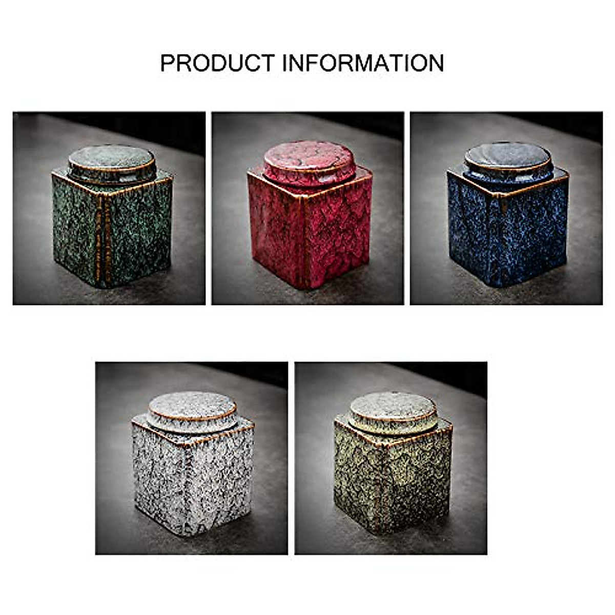 by Unbranded Keepsake Urns Ashes Ceramics, Small Urns For Human Ashes,  Cremation Urns for Ashes Unique Handmade Products and Ashes Urn, Display Burial at Home or Office Decor (Blue)