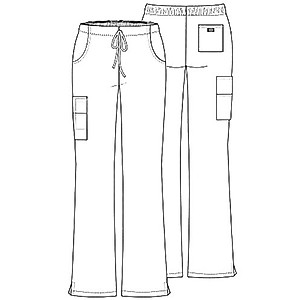 Dickies EDS Signature Scrubs for Women, Drawstring Cargo Pants for Women in Soft Brushed Poplin 86206, M, Black