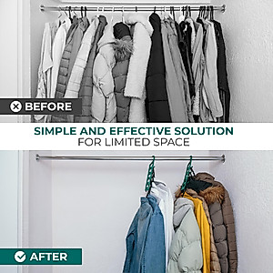 CraftyCrocodile Space Saving Hangers for Clothes - 4 in Pack, Heavy Duty Plastic, Multipurpose Closet Hangers for Jeans, Pants, Shirts, Sweaters - Essential Organizer