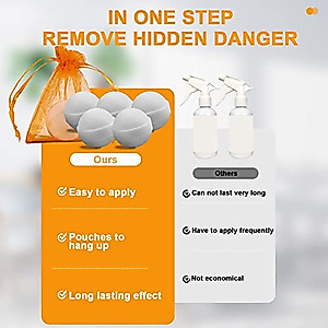 PESKEGIS Pack of 10 Squirrel Repellent, Squirrel Deterrent Peppermint Oil, Chipmunk Repellent Outdoor to Repels Squirrel Rats Mouse, Keep Rodents Out of Garden Engines