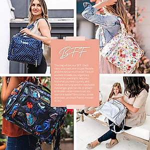 JuJuBe x Tokidoki B.F.F. Diaper Backpack, Multi-functional Convertible + Messenger Bag | Travel-Friendly, Stylish Diaper Bag | Camp Toki