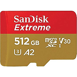 SanDisk Extreme 512GB V30 A2 MicroSDXC Memory Card Works with DJI Mavic 3 Fly, Mavic 3 Cine, Mavic 3 Drone (SDSQXAV-512G-GN6MN) 4K U3 UHS-I Bundle with 1 Everything But Stromboli Micro SD Card Reader