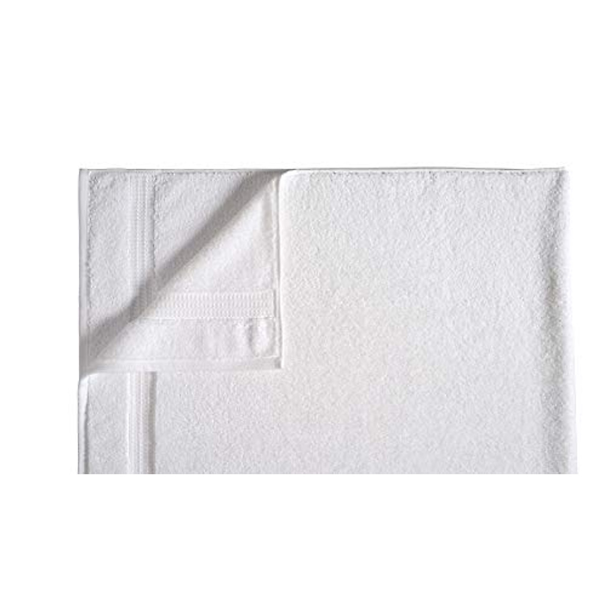 Amazon Commercial Cotton Bath Towel Set - Pack of 6, 27 x 54 Inches, 650 GSM, White